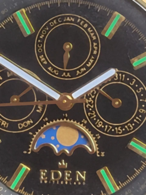 EDEN MOONPHASE SWITZERLAND Quartz Herrenuhr Herren Uhr Swiss Made ...