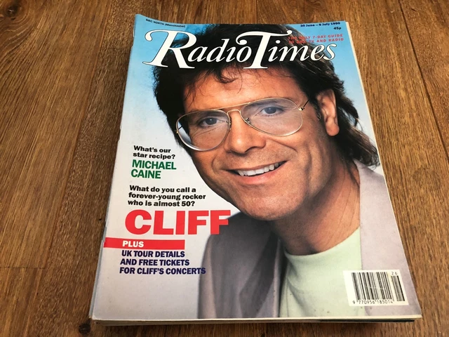 RADIO TIMES MAGAZINE 1990/6/7 Cliff Richard. Michael Caine. David ...
