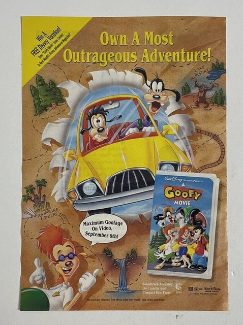 WALT DISNEY A Goofy Movie Magazine Print Ad 1995 $10.00 - PicClick