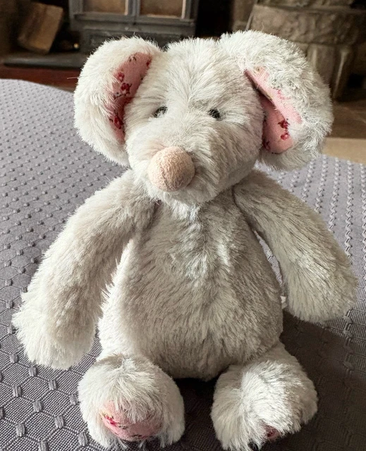 JELLYCAT TINY BABY Bashful Grey Blossom Mouse £89.10 - PicClick UK