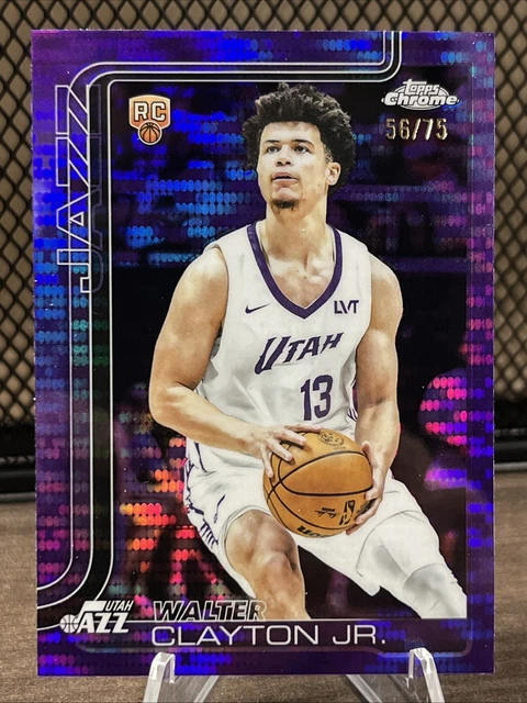 WALTER CLAYTON JR. 2025-26 Topps Chrome Basketball Rookie Purple Prism ...