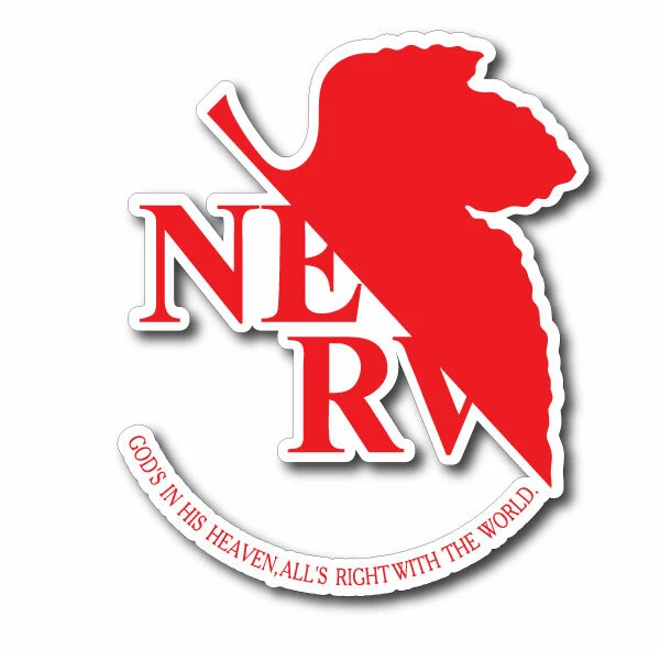 NEON-GENESIS-EVANGELION-NERV-DECAL-VINYL-STICKER--LARGE PRINTED EUR 4 ...