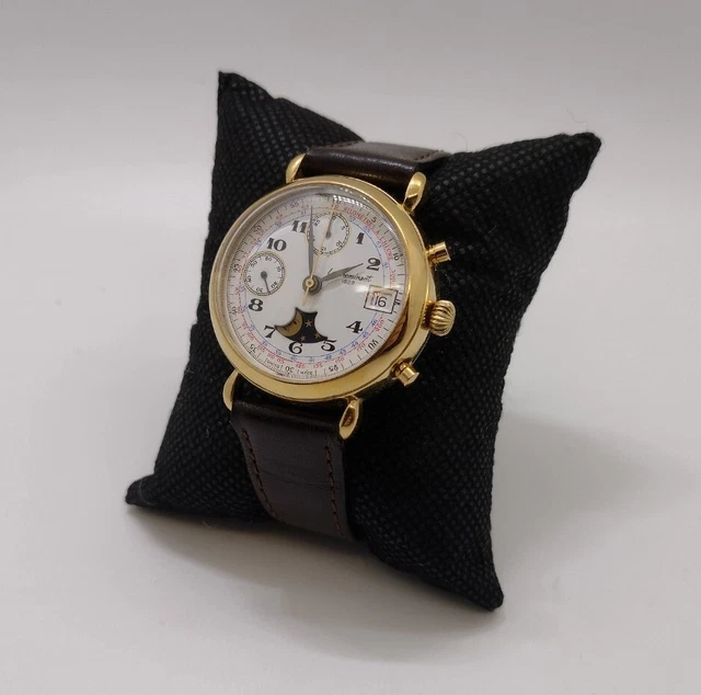 VINTAGE MOON PHASE Chronograph Gents Watch Valjoux 7768 Hacking ...