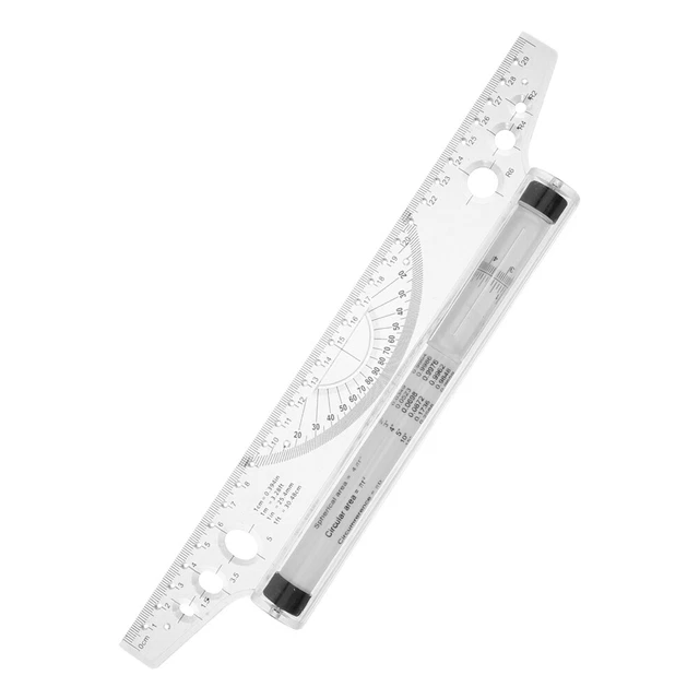 MULTI-PURPOSE ROLLING RULER Plastic Measuring Rolling Ruler for Drawing ...