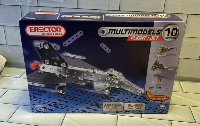 ERECTOR MECCANO MULTIMODELS Flight Jet 10 Models Metal Master 6024808 ...