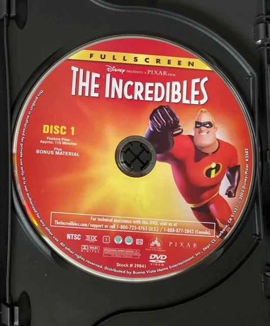 THE INCREDIBLES (DVD, 2-Disc Set, Fullscreen, Collectors Edition) Used ...