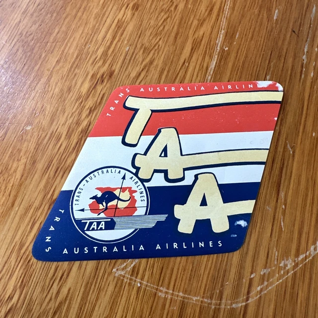 TAA TRANS AUSTRALIA Airlines Vintage Buggage Label Unused $30.00 ...
