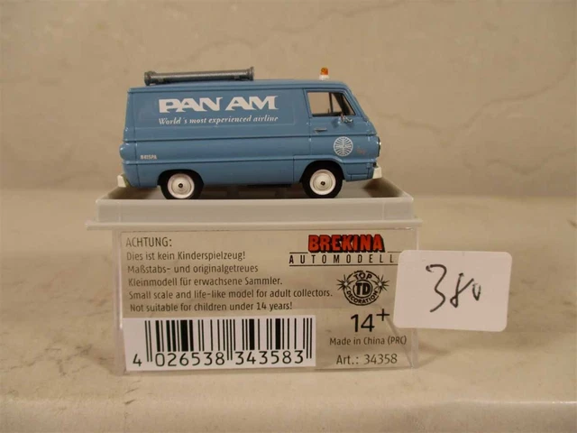 1960S DODGE VAN Pan Am Airlines Brekina HO 1/87 W380 $8.00 - PicClick