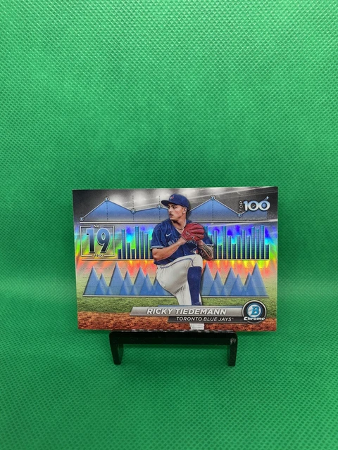 2024 BOWMAN RICKY Tiedemann Bowman Scouts Top 100 inserto cromato blu ...