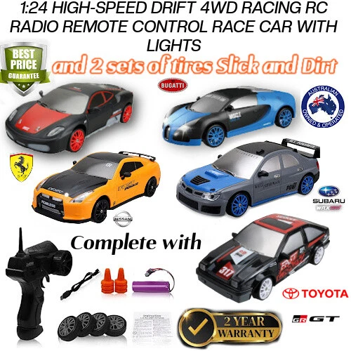 RC DRIFT CAR 1/24 4WD Remote Control Racing High Speed GTR Best Price ...