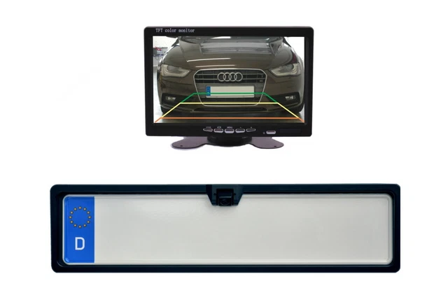 MICRO REAR VIEW CAMERA with wide angle with license plate holder & 7 ...
