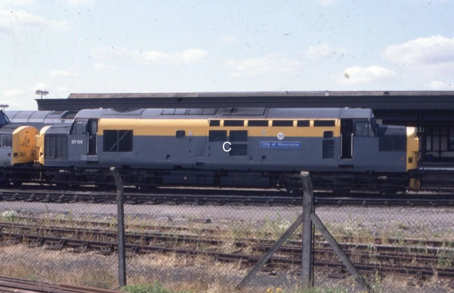 ORIGINAL 35MM BRITISH Railway B.r Slide - Class 37 37114 At Didcot 22 ...