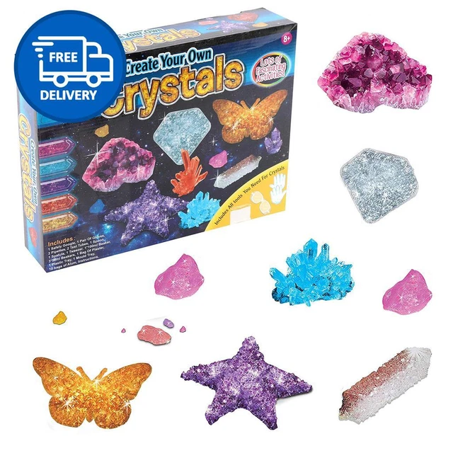 CRYSTAL GROWING KIT Deluxe Science Create Your Own Crystals Kit by ...