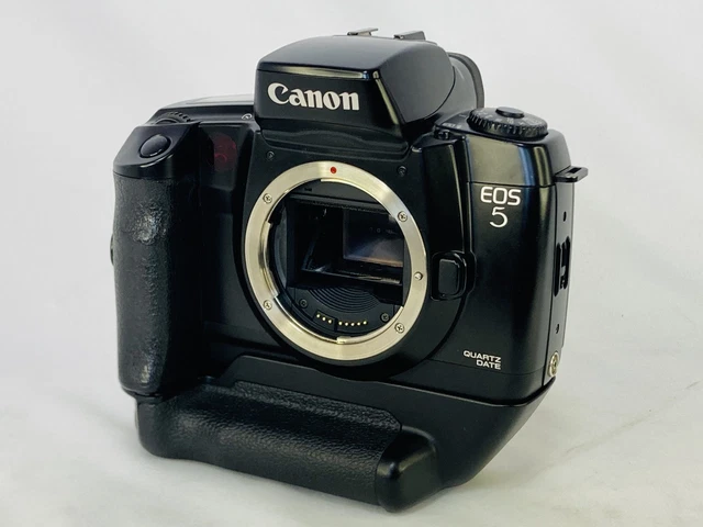 [MINT W/GRIP] CANON EOS5 35mm Film Camera Body + Vertical Grip VG-10 ...