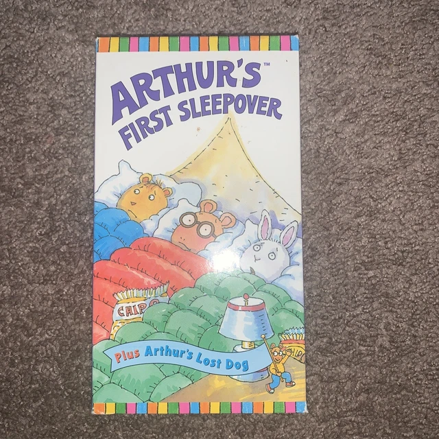 ARTHUR'S FIRST SLEEPOVER Vhs Video Tape Arthur Aardvark MARC BROWN 1998 ...