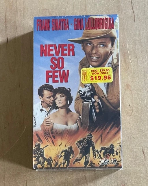 NEVER SO FEW (1959) Sealed VHS Warner World War II Japan Burma Frank ...