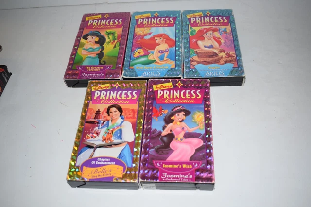 DISNEY PRINCESS COLLECTION Vhs Lot Of 5- Jasmine - Ariel- Belle (Ruz77 ...