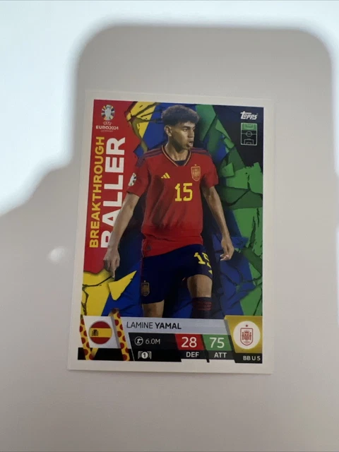 LAMINE YAMAL TOPPS EURO 2024 Breakthrough Baller Card # BB U 5. New £6. ...