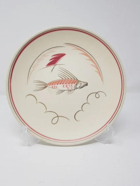 VINTAGE POOLE POTTERY - Fish Decorated Plate - 1950's Truda Carter ...