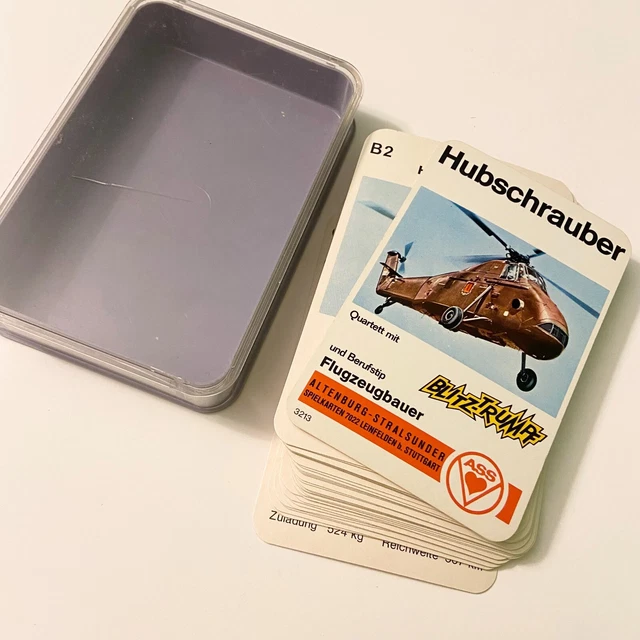 VINTAGE HUBSCHRAUBER BLITZ Trumpf Cards German Helicopter Collectible ...
