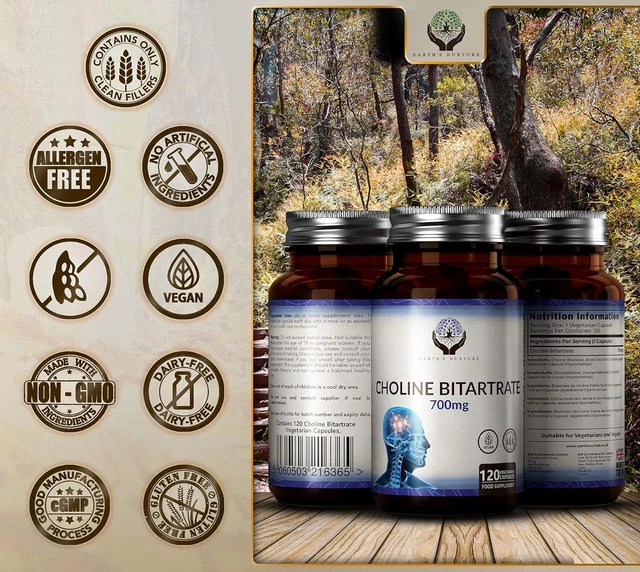 EN CHOLINE | High Strength Coline Supplement | 120 Capsules - 700Mg ...