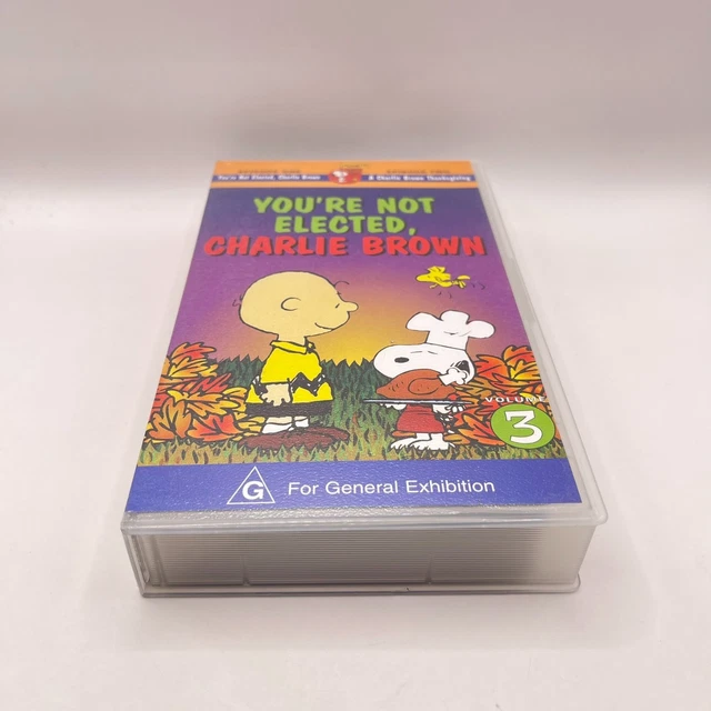 YOU'RE NOT ELECTED, Charlie Brown. (VHS) A Charlie Brown Thanksgiving ...