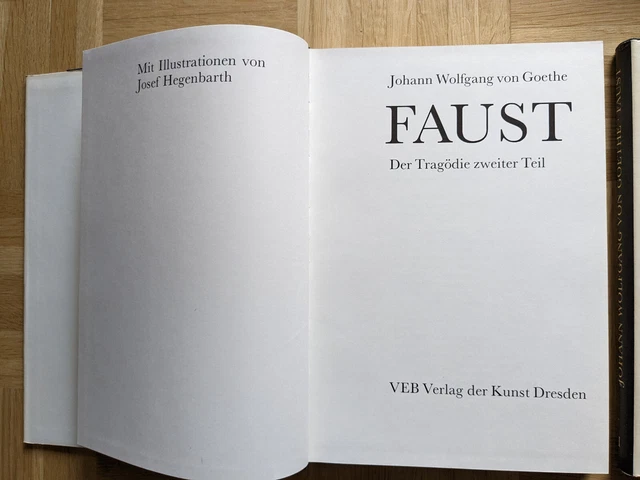 FAUST TEIL 1 und 2 mit Illustrationen von Josef Hegenbarth EUR 20,00 ...