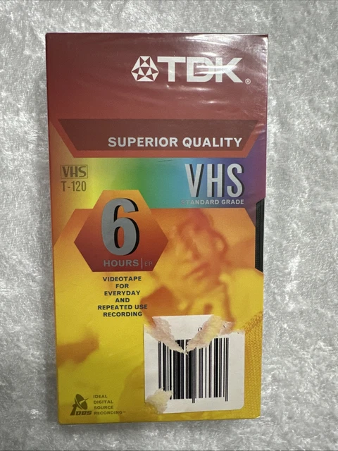 TDK SUPERIOR QUALITY T-120 6 Hrs VHS Blank Video Cassette Tape - New & Sealed £4.47 - PicClick UK