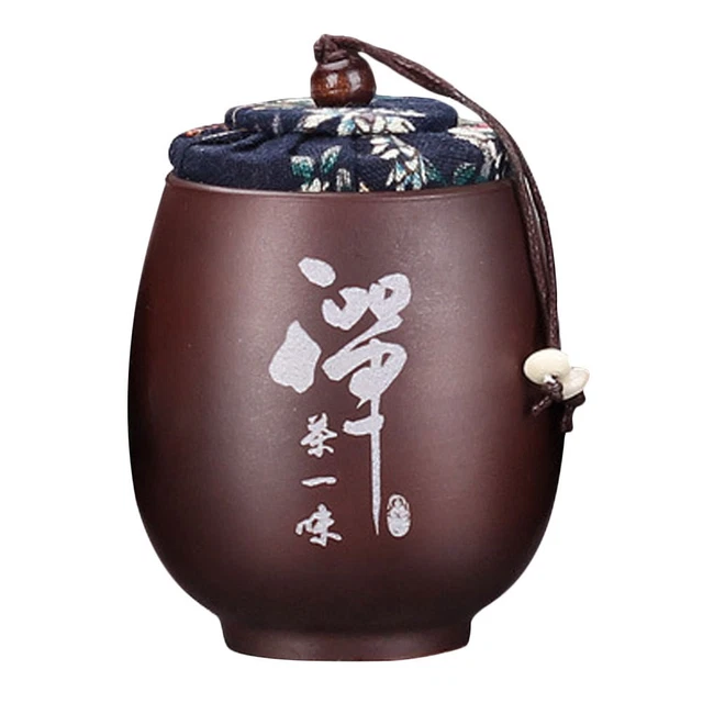 1PC CERAMIC TEA Canister Gift Box Sealed Tea Can Mini Storage Jar ...