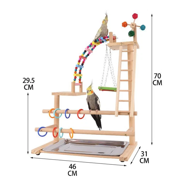 SUPPORT DE PERCHOIR En Bois Pour Oiseaux, Terrain De Jeu Pour ...