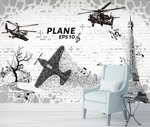 3D TOWER AIRCRAFT A25 Wallpaper Wall Mural Removable Self-adhesive ...