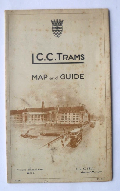 LCC TRAMS MAY 1923 ~ Folded Route Map And Services Guide £9.99 ...