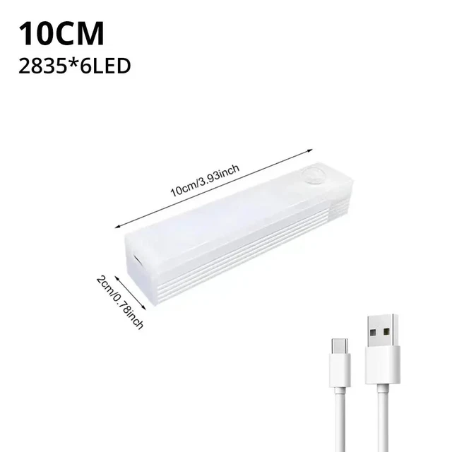 NIGHT LIGHTS WIRELESS LED Motion Sensor Lamp USB Rechargeable Magnetic ...