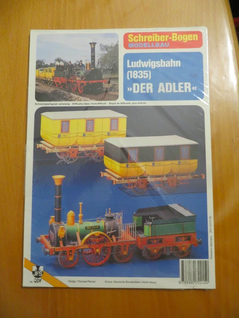 LUDWIGSBAHN, DER ADLER, Papiermodellbaubogen, Schreiber Bogen EUR 22,00 ...