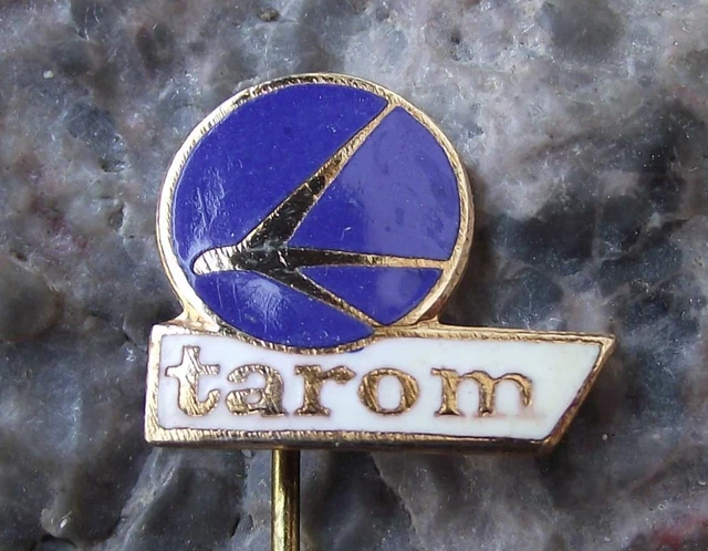 VINTAGE TAROM ROMANIAN Airlines Aircraft Airliner Tail Logo Romania Pin ...