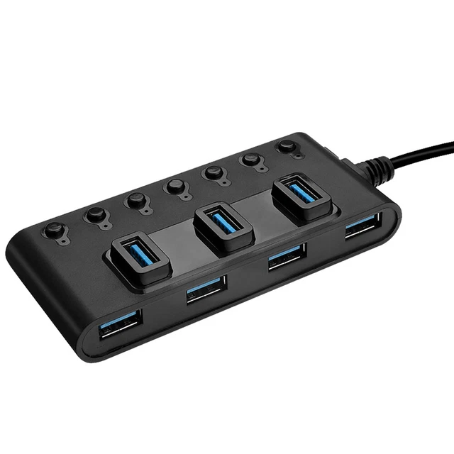ADAPTATEUR DE CONCENTRATEUR USB3.0 à 7 Ports RéPartiteur de Concentrateur U8828 EUR 14,74 ...