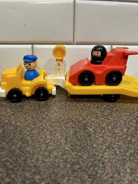 VINTAGE FISHER PRICE Little People #347 INDY RACE RIG Complete $22.99 ...
