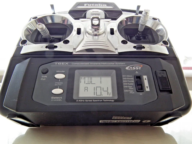 FUTABA T6EX 2.4 Ghz Fasst 6 Channel Transmitter In Super Cond And Fully ...