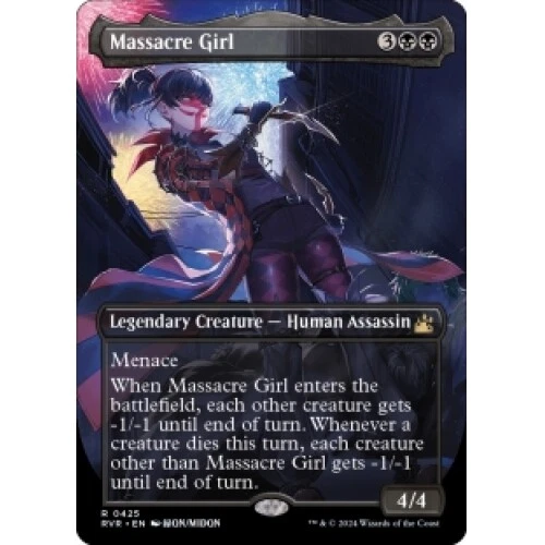 CARTE MTG MASSACRE FILLE (BORDERLESS) Ravnica Remastered Magic COMME ...