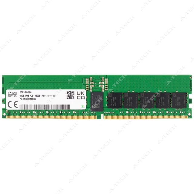 HYNIX 32GB DDR5 4800MHz PC5-38400 2Rx8 EC8 RDIMM Server Memory RAM ...