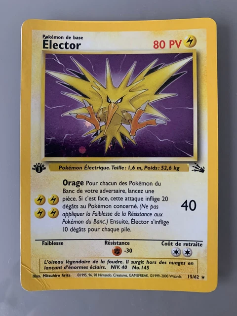 CARTE POKÉMON WIZARD Fossile Elector Electhor 15/62 holo EUR 67,00 ...
