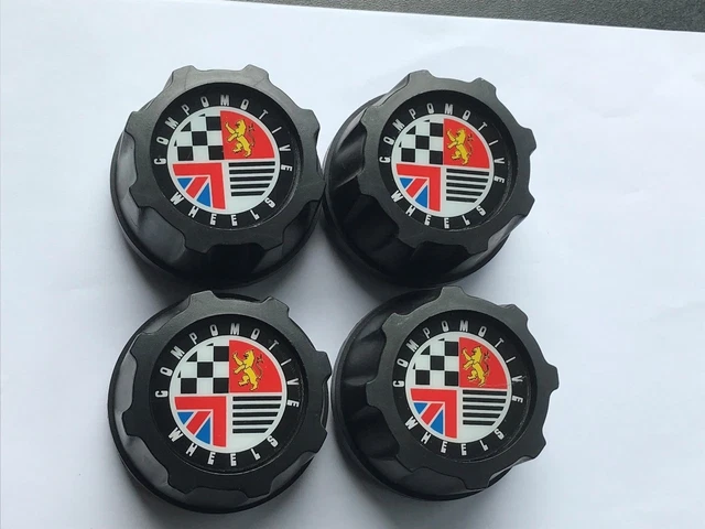 COMPOMOTIVE WHEELS CENTRE Cap X 4 Full Set 60Mm Retro Alloys Pre 1990 £ ...