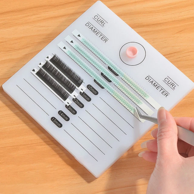 TAVOLO CIGLIA INNESTO trucco acrilico estensione pallet falso supporto ...