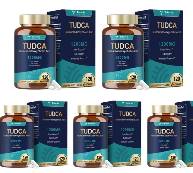 TUDCA BILE SALTS 1200mg (Tauroursodeoxycholic Acid), Plant-Based ...