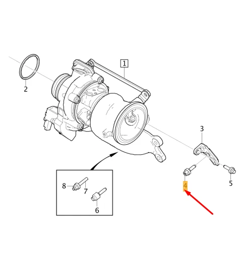 NEW VOLVO XC60 Mk2 Compressor Exhaust Turbocharger Stay Screw 30746531 ...