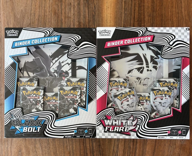 POKEMON BLACK BOLT and White Flare Binder Collection Bundle Set of 2 ...