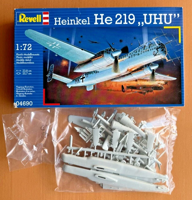 REVELL HEINKEL HE-219 A-5/R1 'UHU' 1/72 Scale Kit nr. 4116 New FREE UK ...