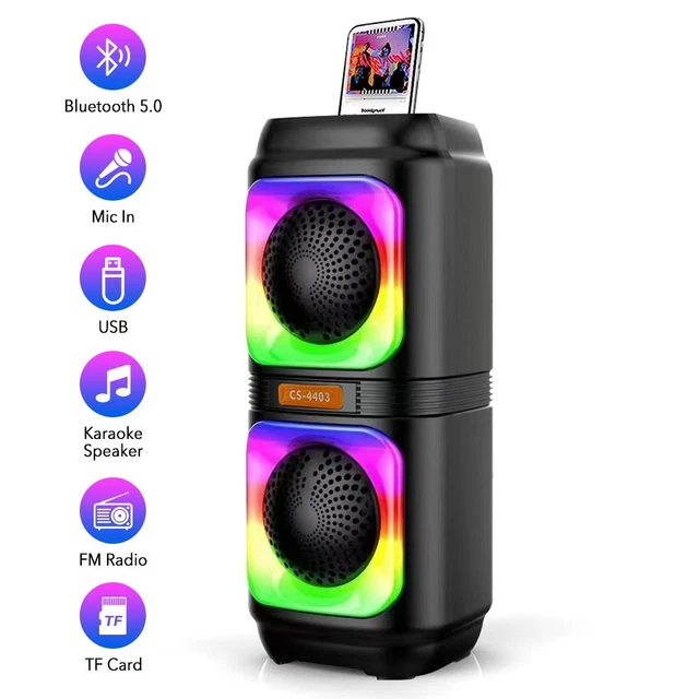 OUTDOOR HIGH BASS Ultra Loud Bluetooth Speakers TWS Portable Wireless ...