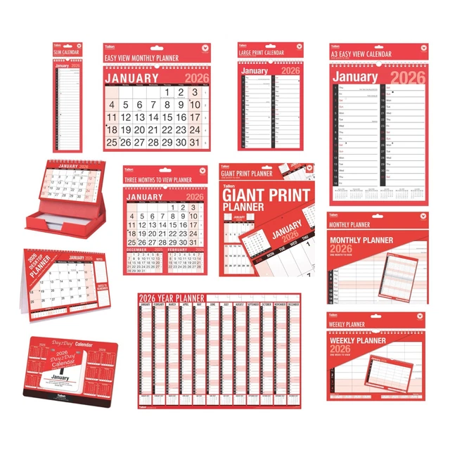 2026 WALL CALENDAR Slim Calendar A1 A3 A4 Large Giant Monthly Planner ...