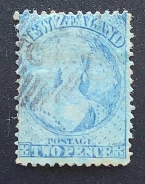 NEW ZEALAND STAMPS 1864 FFQ 2d Pale Blue - Used (SG113 CV £40) $27.95 ...